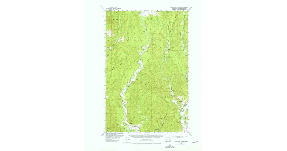 1955 Map of Wynoochee Valley, Grays Harbor County, WA — High-Res, 1975 ...