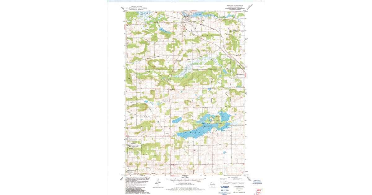 1984 Map of Wyocena, WI — High-Res | Pastmaps