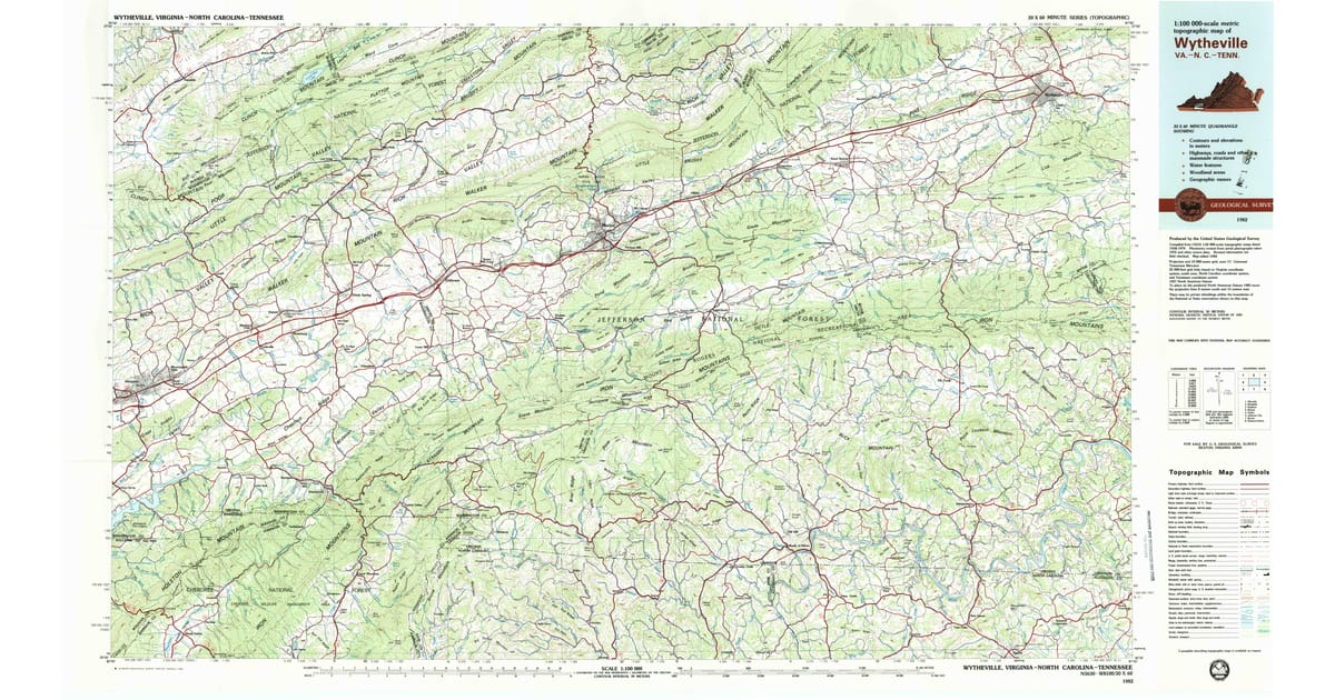 1980s Maps of Marion, VA | Pastmaps