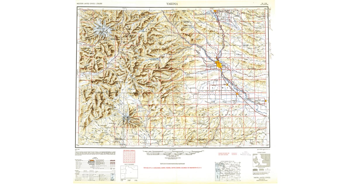 1950s Maps of Kittitas, WA | Pastmaps