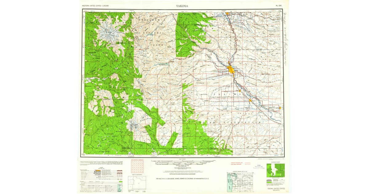 1960s Maps of Kittitas County, WA | Pastmaps