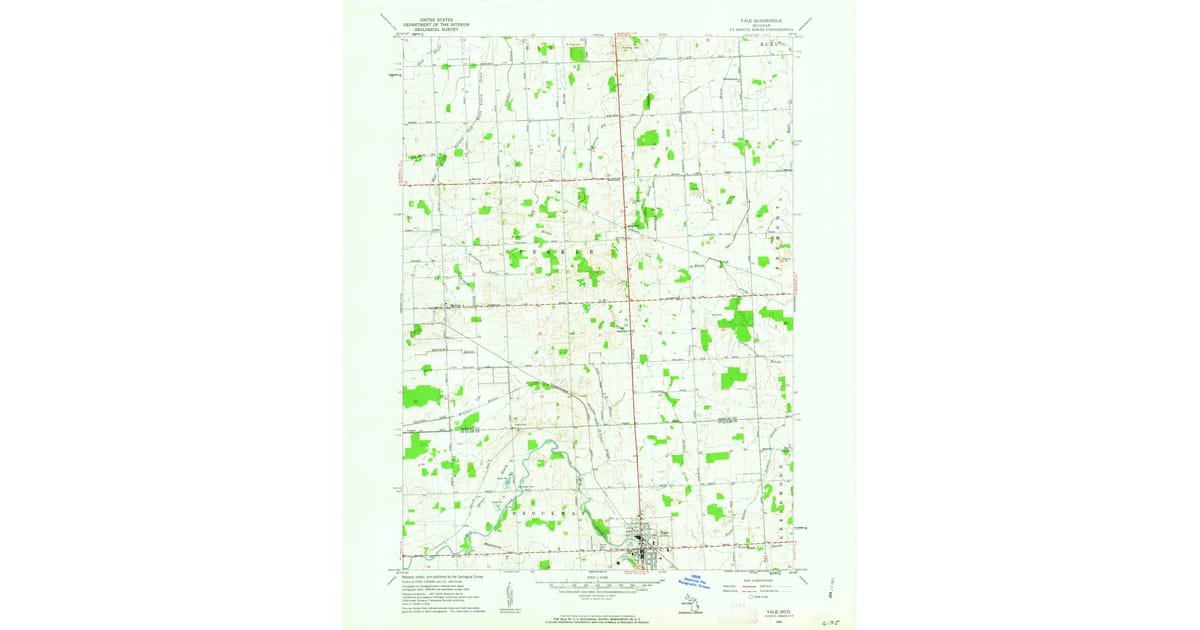 1961 Map of Yale, MI — High-Res | Pastmaps