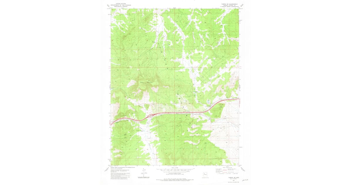 1981 Map of Yampai SE, Yavapai County, AZ — High-Res | Pastmaps