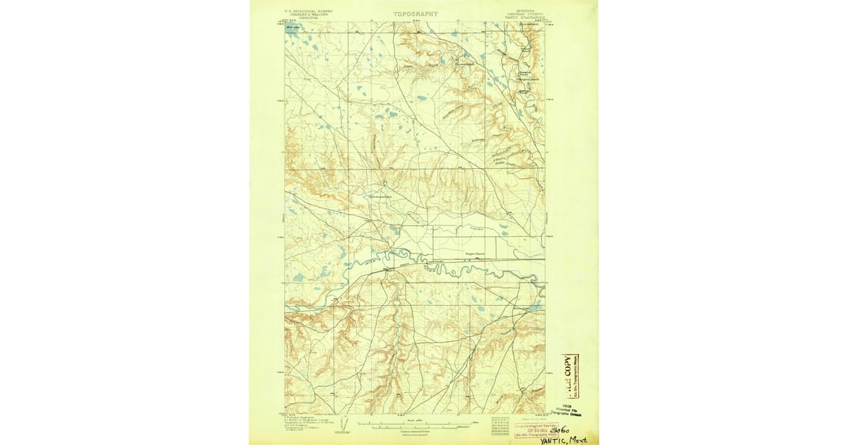 1904 Map of Yantic, Blaine County, MT — High-Res | Pastmaps