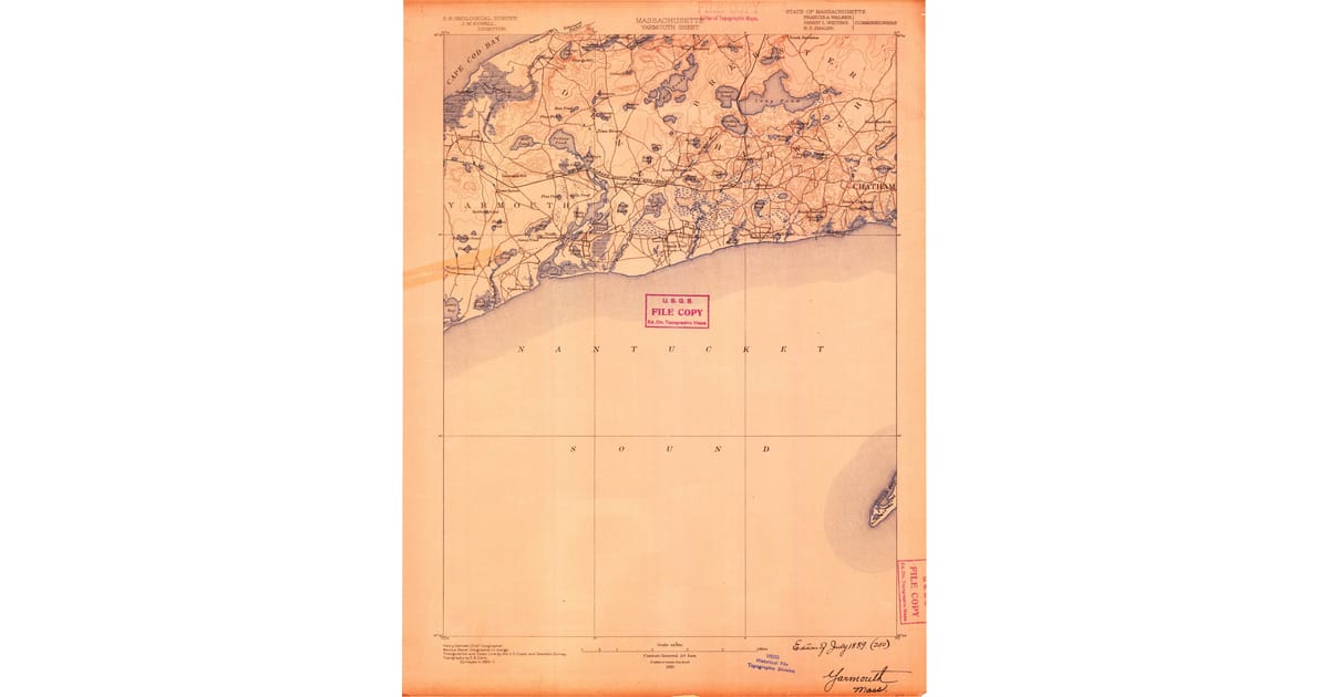 1889 Map of Yarmouth, Barnstable County, MA — High-Res | Pastmaps