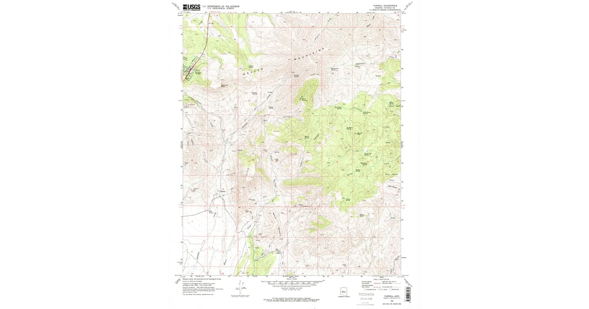 1969 Map of Yarnell, AZ — High-Res | Pastmaps