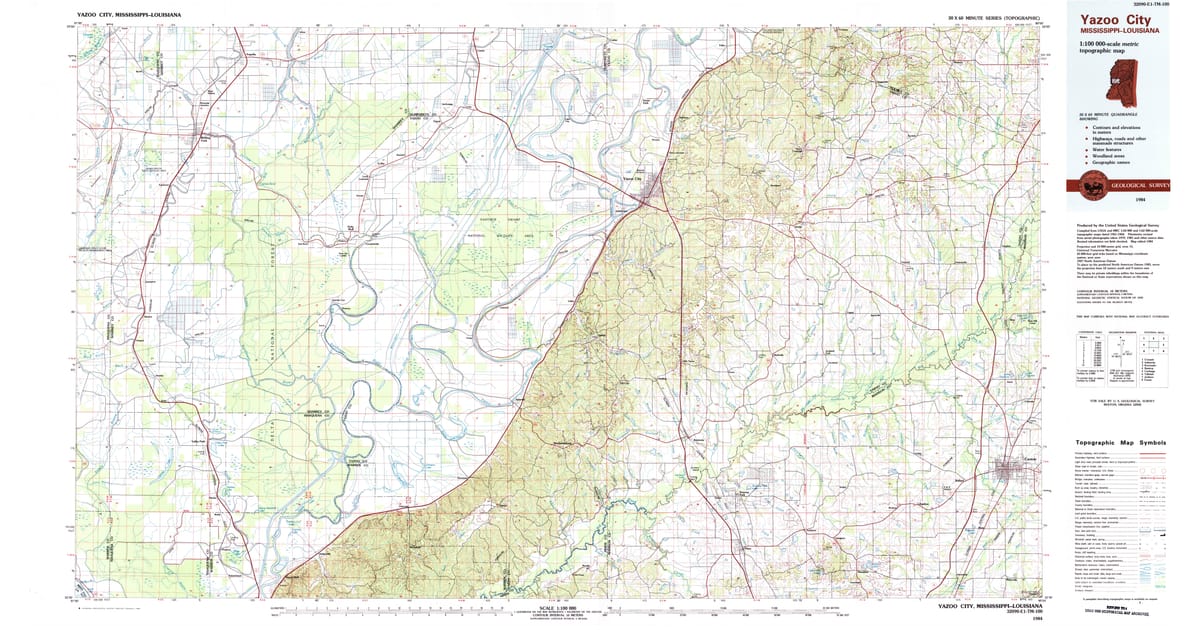 1980s Maps of Choctaw Landing, MS | Pastmaps