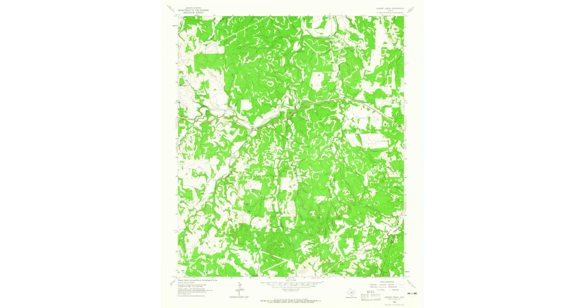1963 Map of Yeager Creek, Blanco County, TX — High-Res | Pastmaps