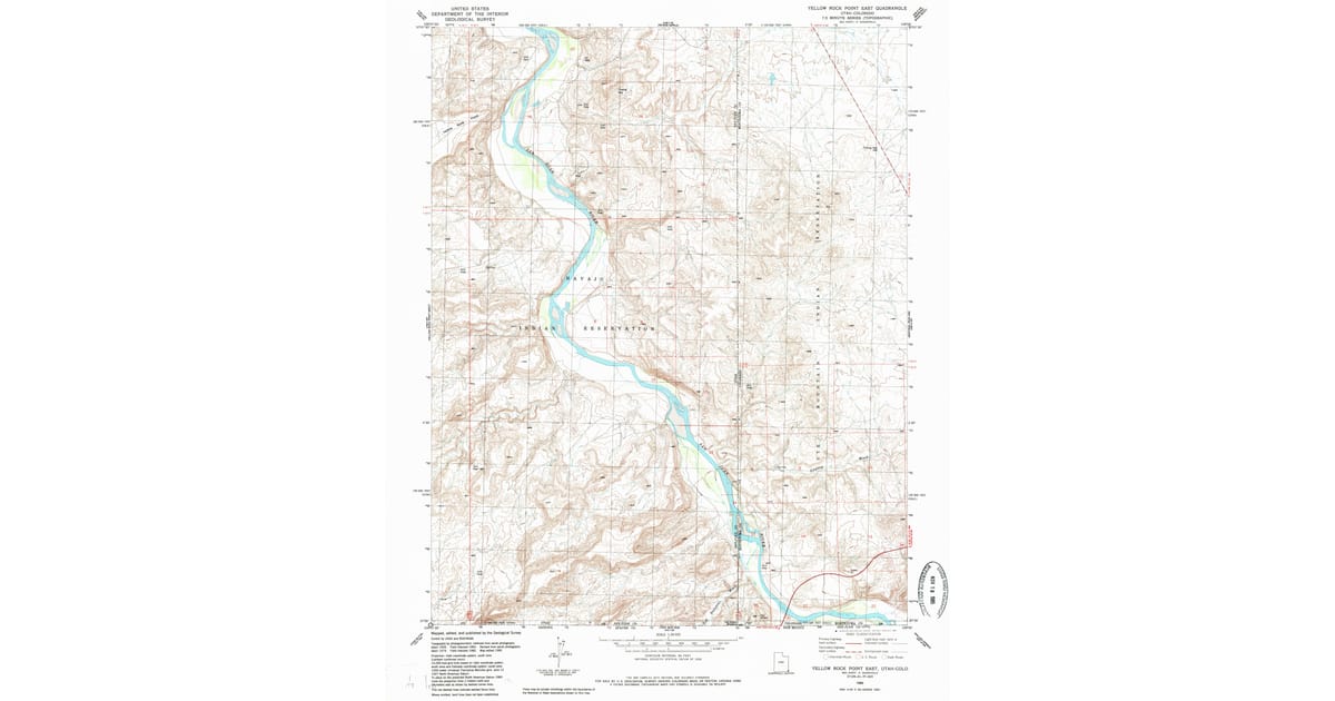 1985 Map of Yellow Rock Point East, San Juan County, UT — High-Res ...
