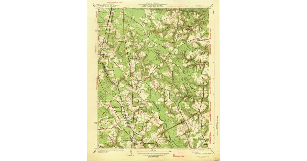 1938 Map of Yellow Tavern, Hanover County, VA — High-Res | Pastmaps