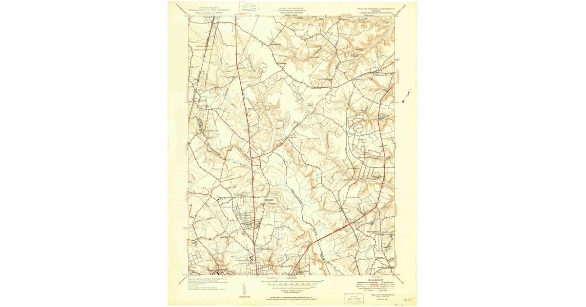 1950s Maps of Gwathmey, VA | Pastmaps