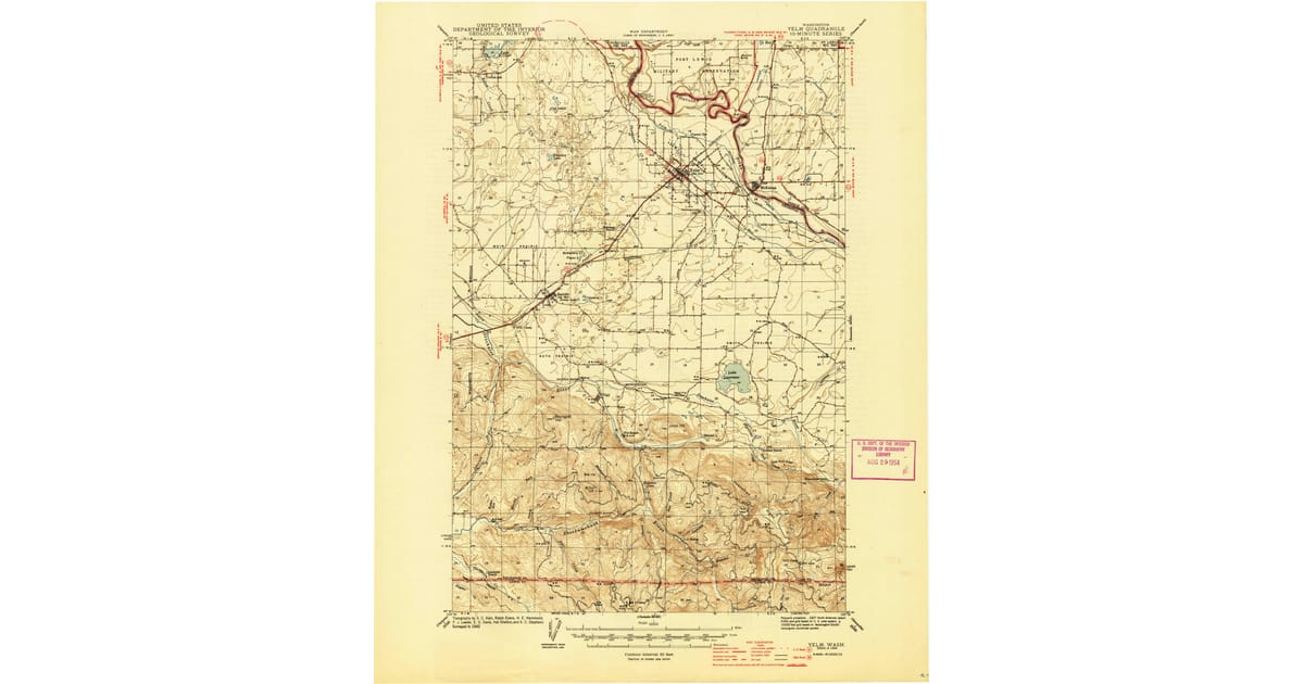 1944 Map of Yelm, WA — High-Res | Pastmaps