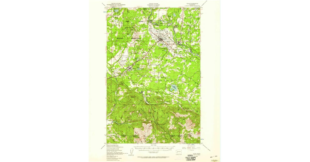 1949 Map of Yelm, WA — High-Res | Pastmaps