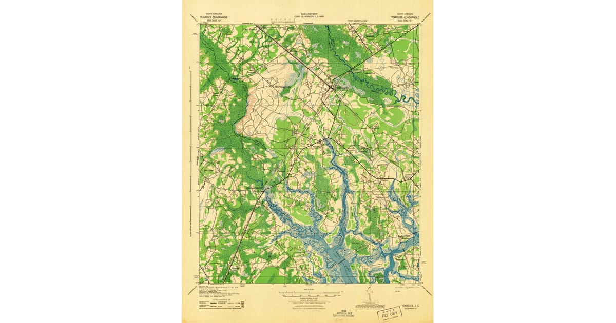 1940s Maps of Pocotaligo, SC | Pastmaps