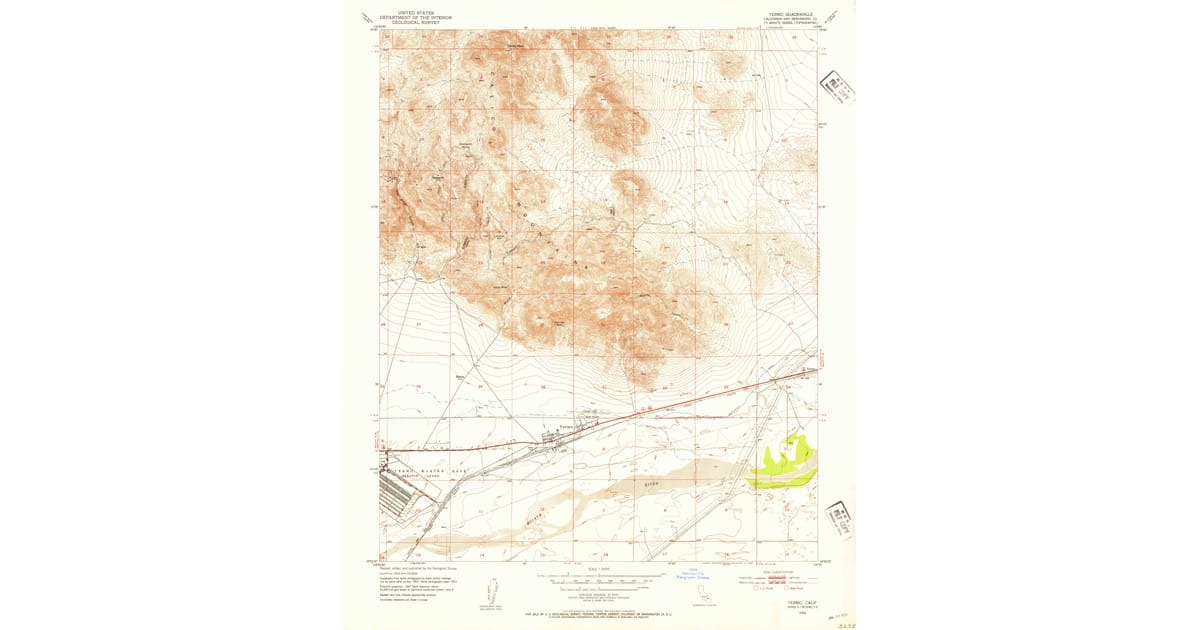 1953 Map of Yermo, CA — High-Res | Pastmaps