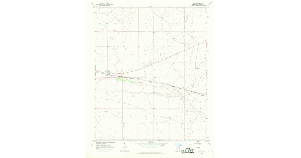 1966 Map of Yeso, De Baca County, NM — High-Res | Pastmaps