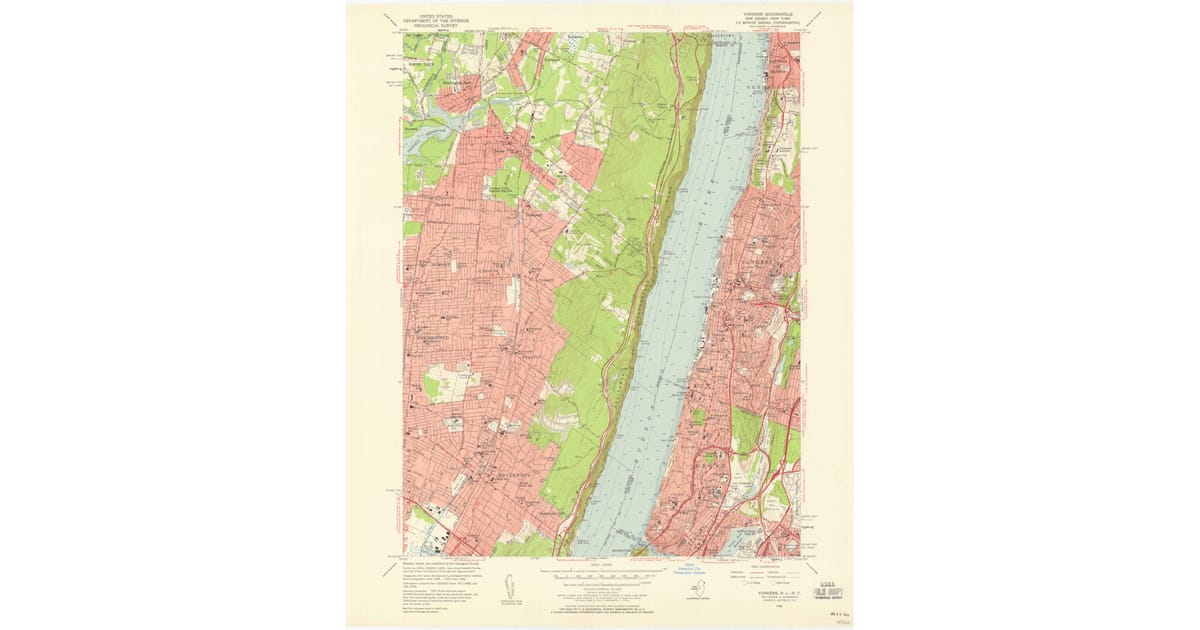 1956 Map of Yonkers, NY — High-Res | Pastmaps
