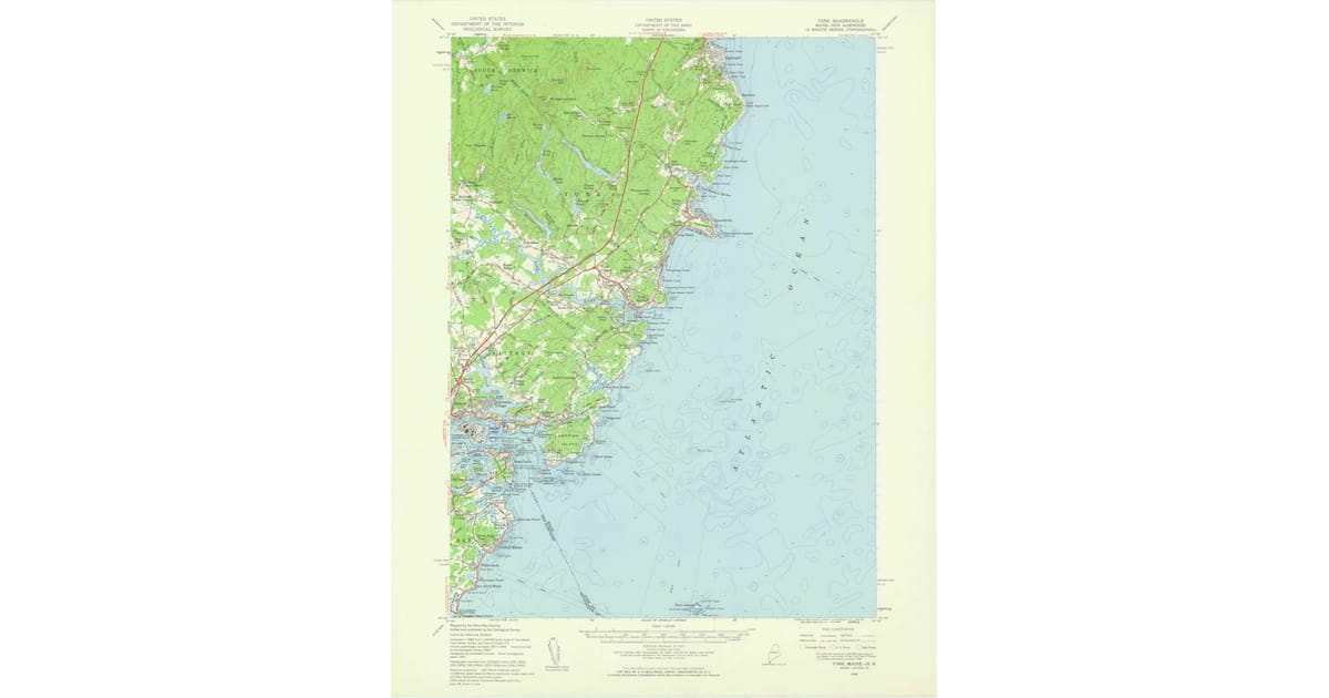 1956 Map of York, York County, ME — High-Res | Pastmaps