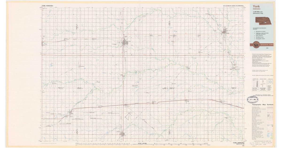 1980s Maps of Utica, NE | Pastmaps