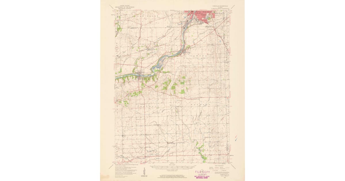 1954 Map of Yorkville, IL — High-Res | Pastmaps