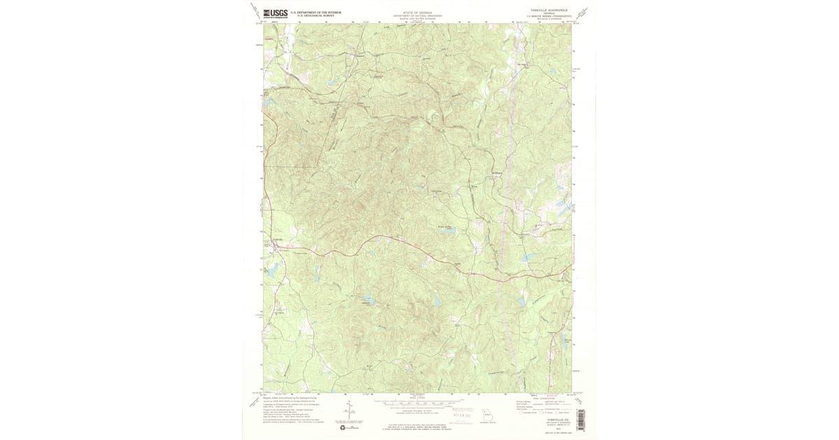 1973 Map of Yorkville, Paulding County, GA — High-Res | Pastmaps