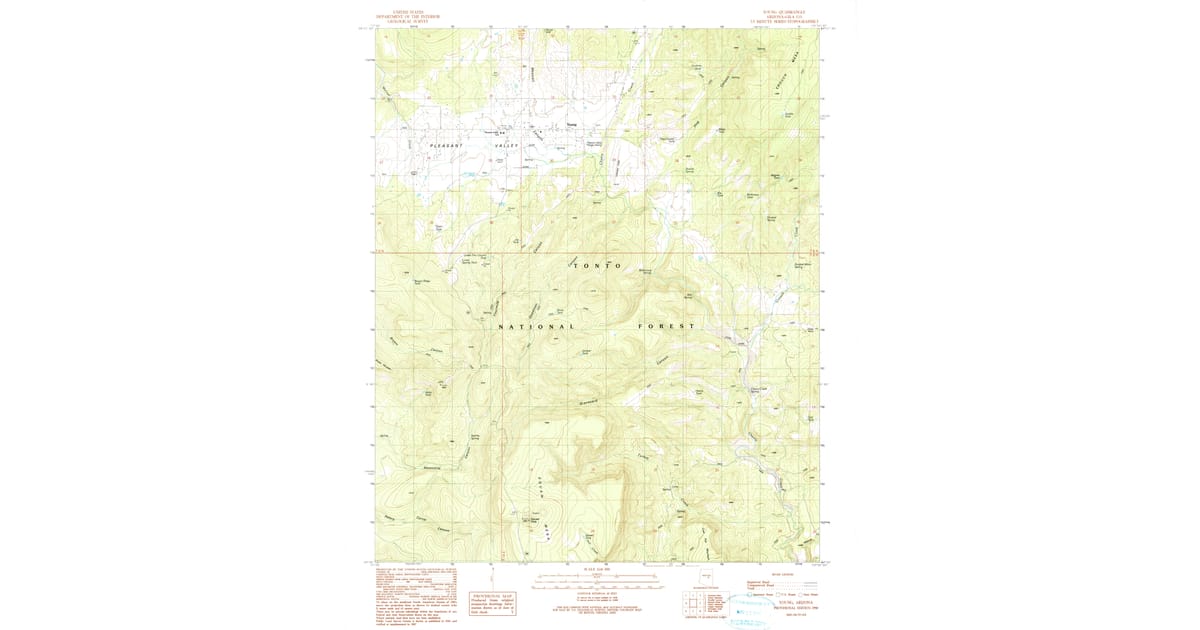 1990 Map of Young, AZ — High-Res | Pastmaps