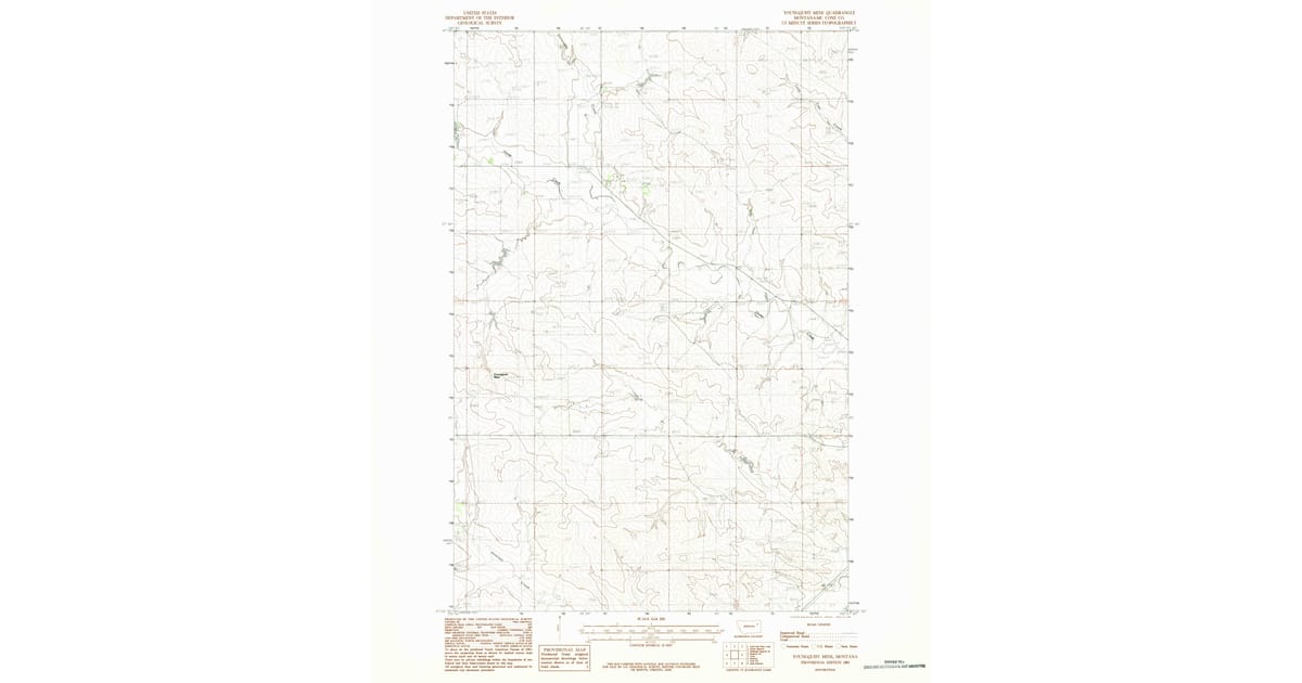 1983 Map of Youngquist Mine, McCone County, MT — High-Res | Pastmaps