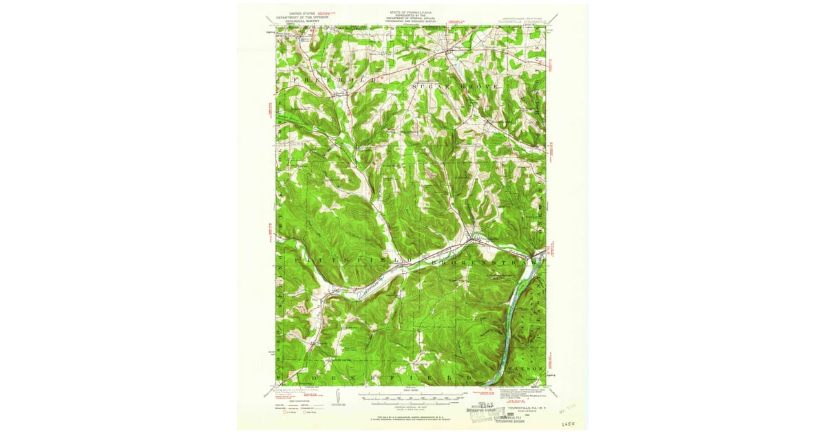 1926 Map of Youngsville, PA — High-Res | Pastmaps