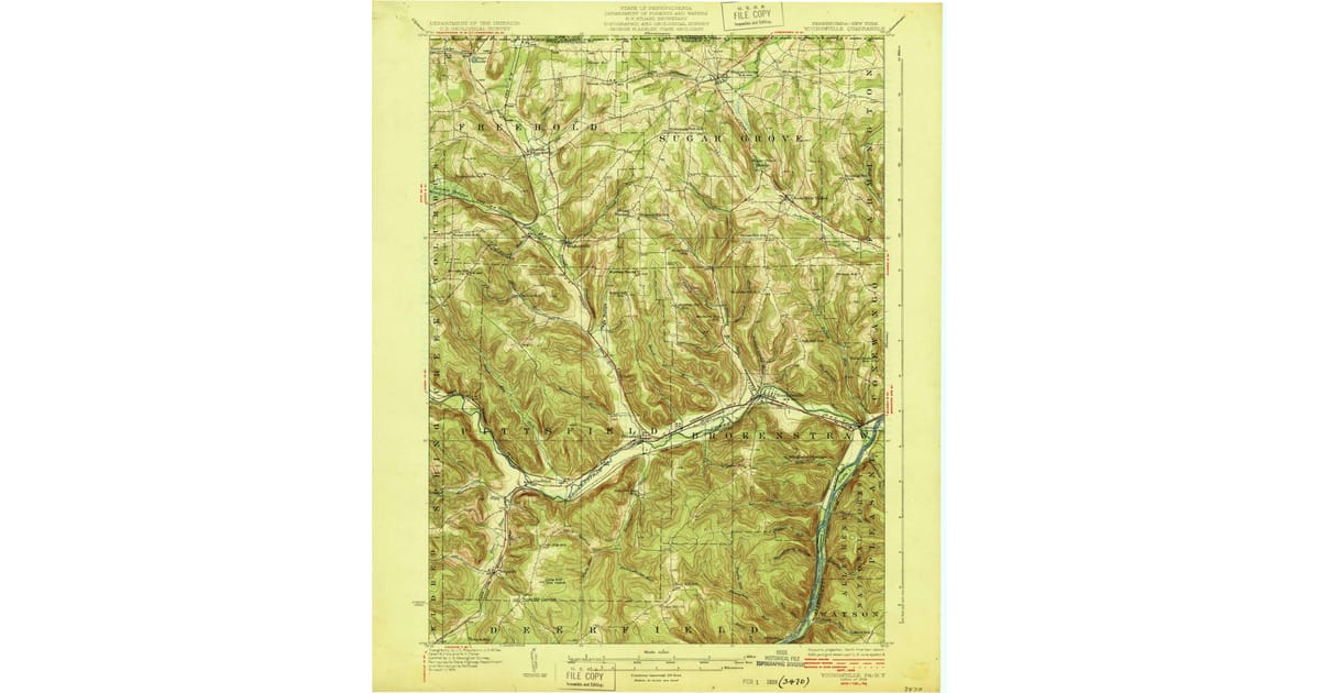 1929 Map of Youngsville, PA — High-Res | Pastmaps