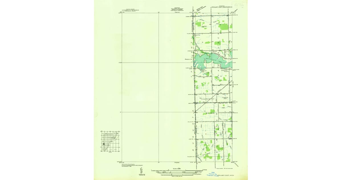 1936 Map of Ypsilanti East, Washtenaw County, MI — High-Res | Pastmaps