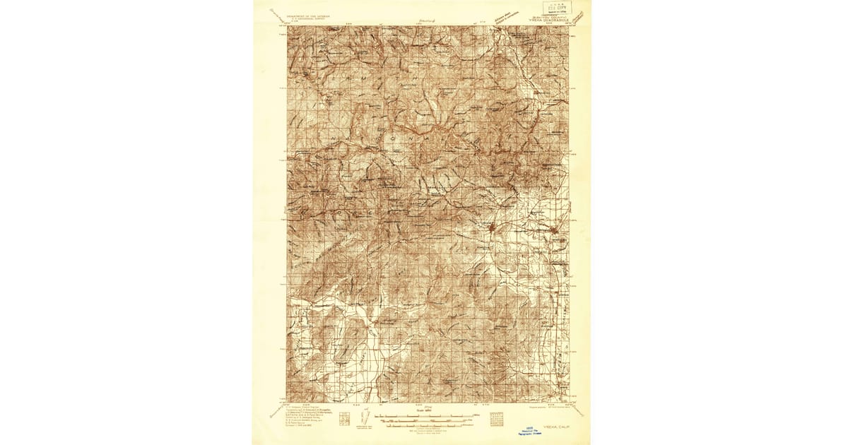 1932 Map of Yreka, CA — High-Res | Pastmaps
