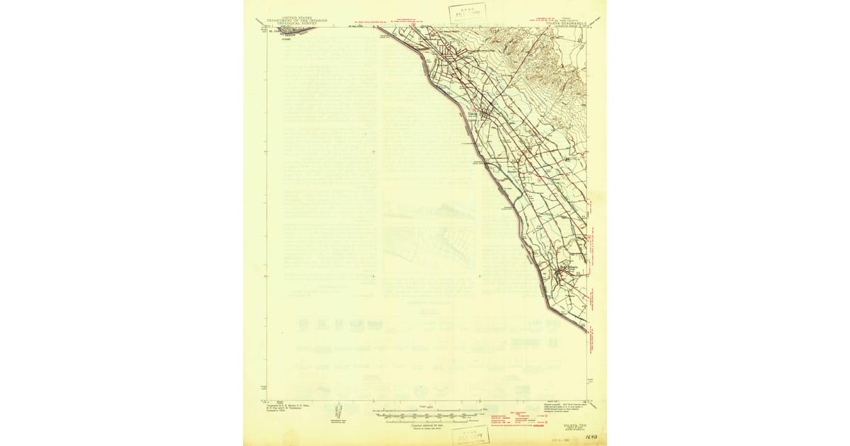 1945 Map of Ysleta, Hall County, TX — High-Res | Pastmaps