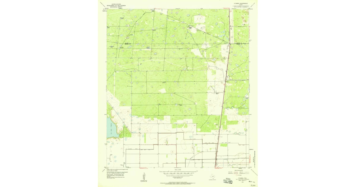 1956 Map of Yturria, Willacy County, TX — High-Res | Pastmaps
