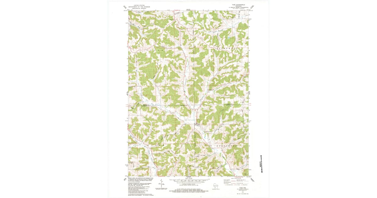 1983 Map of Yuba, WI — High-Res | Pastmaps