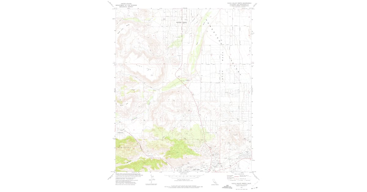 1972 Map of Yucca Valley North, San Bernardino County, CA — High-Res ...