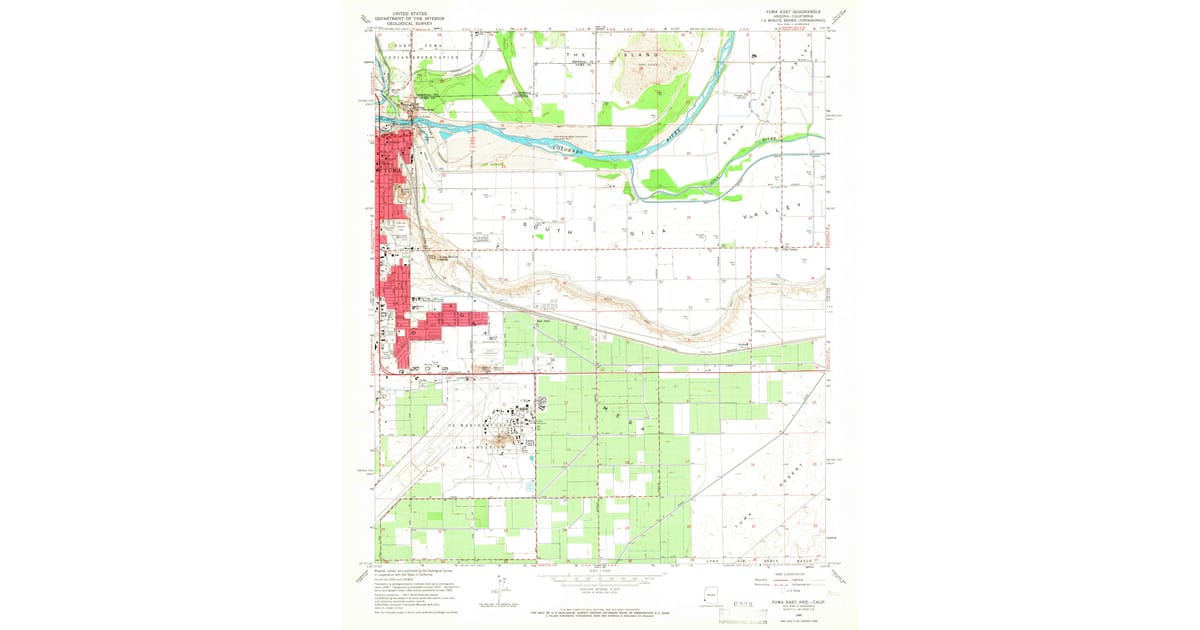 1965 Map of Yuma East, Yuma County, AZ — High-Res | Pastmaps