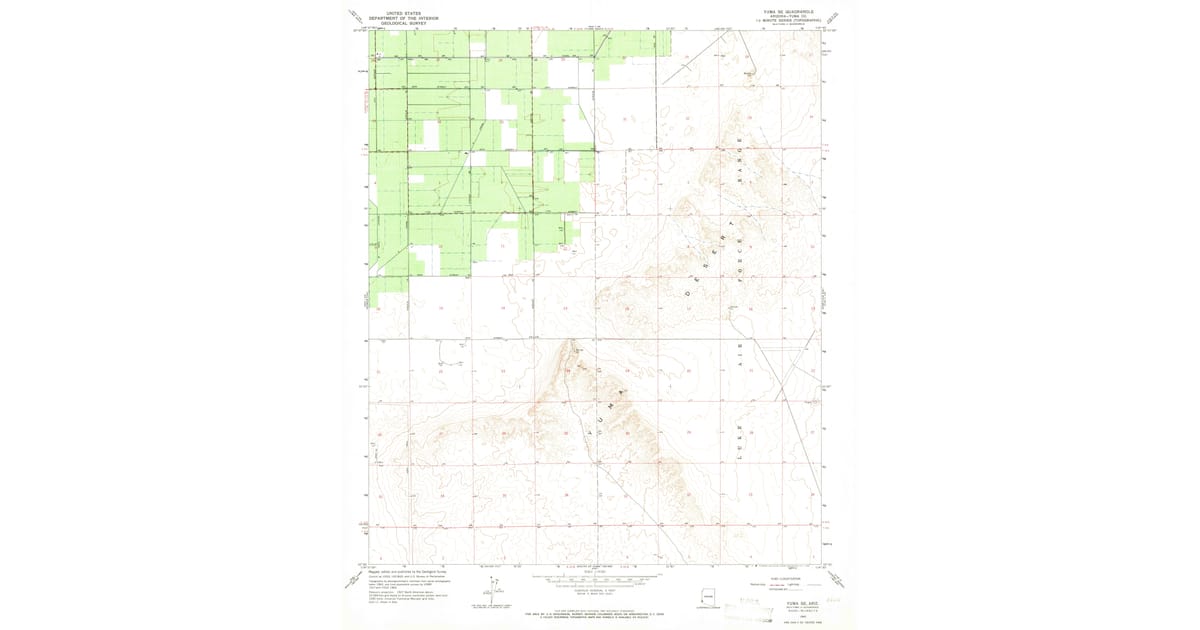 1965 Map of Yuma SE, Yuma County, AZ — High-Res | Pastmaps