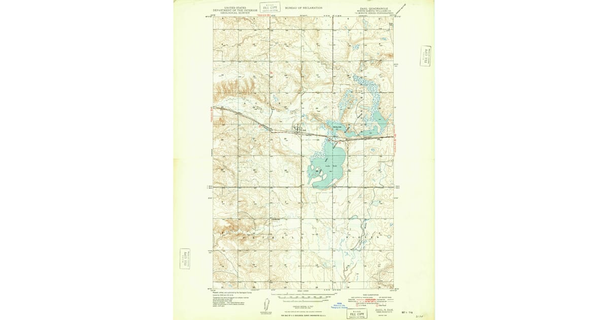 1948 Map of Zahl, Williams County, ND — High-Res | Pastmaps