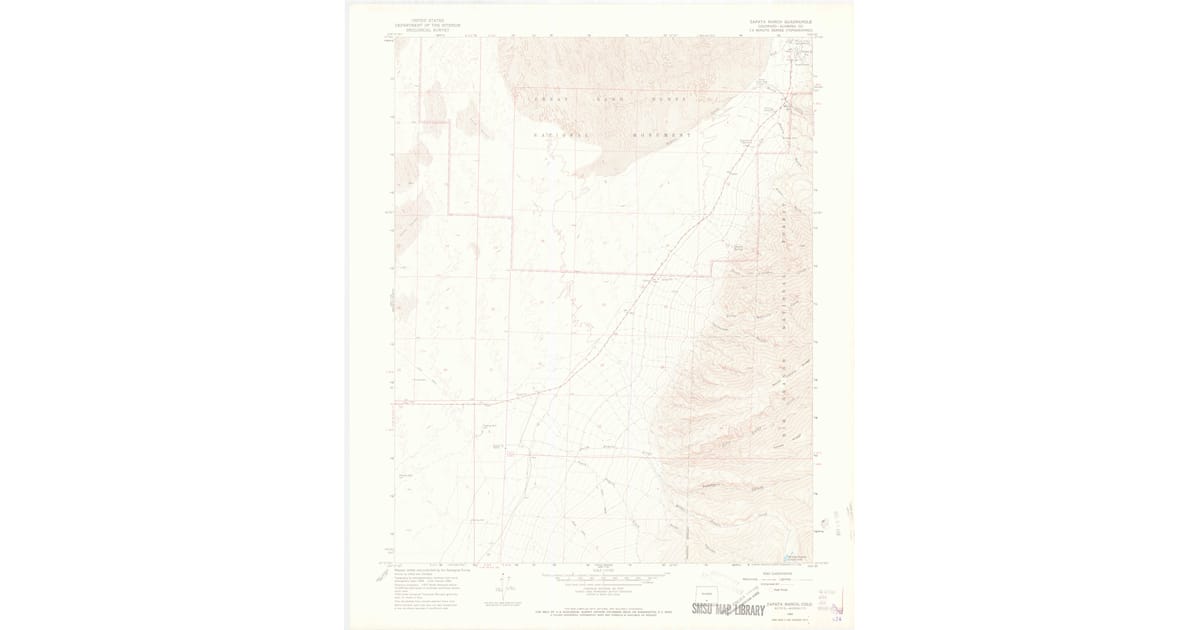 1965 Map of Zapata Ranch, Alamosa County, CO — High-Res | Pastmaps
