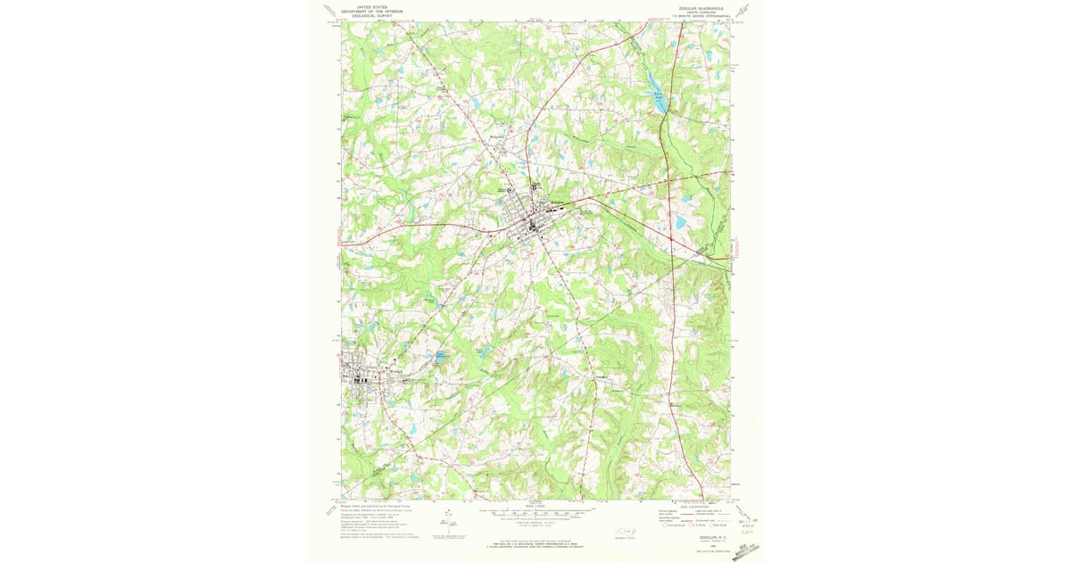 1968 Map of Zebulon, NC — High-Res | Pastmaps