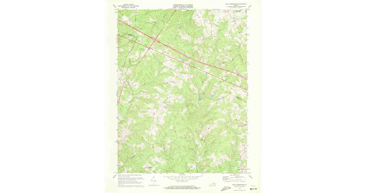 1970 Map of Zion Crossroads, Fluvanna County, VA — High-Res | Pastmaps