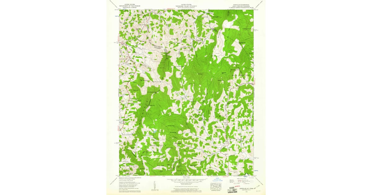 1959 Map of Zionville, Ashe County, NC — High-Res | Pastmaps