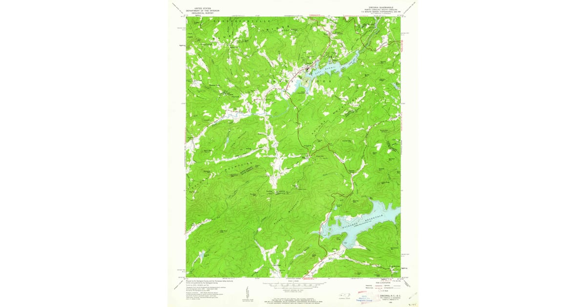 1959 Map of Zirconia, Henderson County, NC — High-Res | Pastmaps