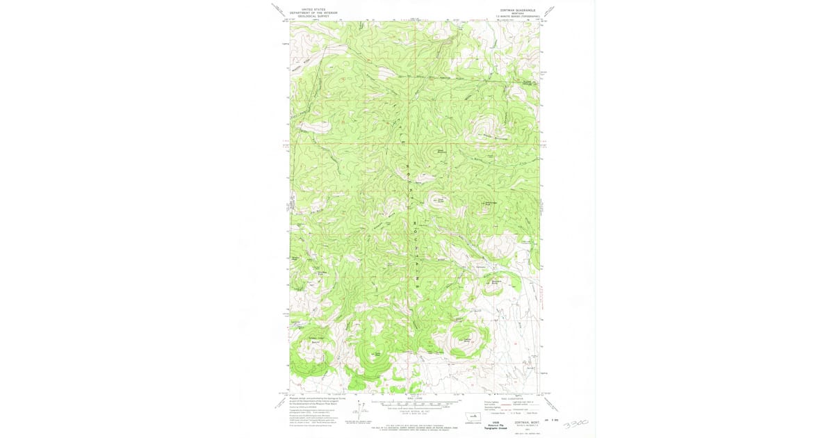 1971 Map of Zortman, MT — High-Res | Pastmaps