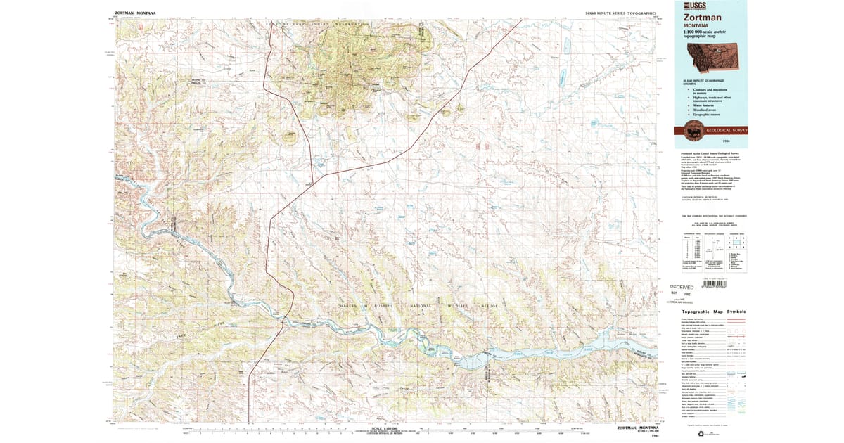 1984 Map of Zortman, MT — High-Res | Pastmaps