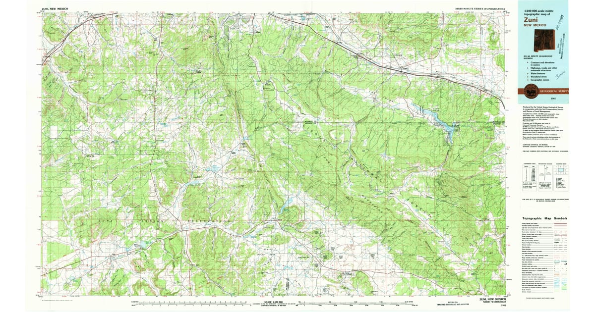 1980s Maps of Baca, Eastern Navajo Agency | Pastmaps